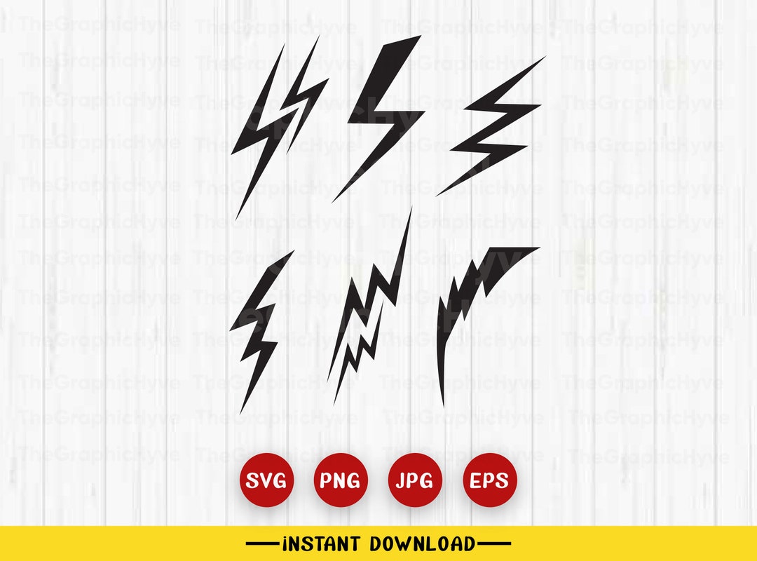 Lightning Bolt Bundle Svg Files | Lightning Bolt Png | Lightning Svg ...