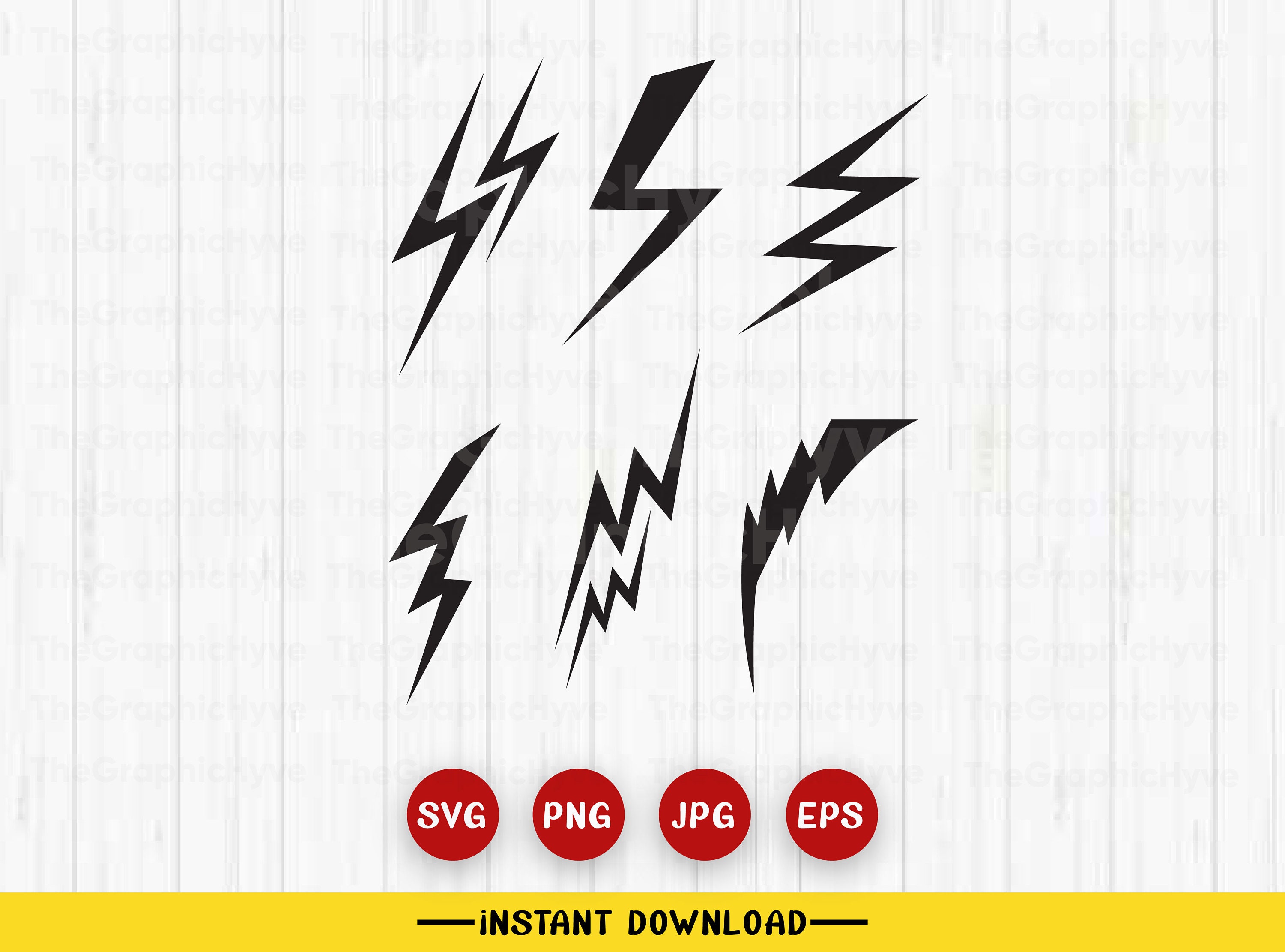 Lightning Bolt Bundle Svg Files | Lightning Bolt Png | Lightning Svg ...