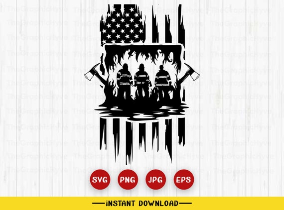 Fire Fighter Scene Svg Fire Fighter Svg Fireman Svg - Etsy