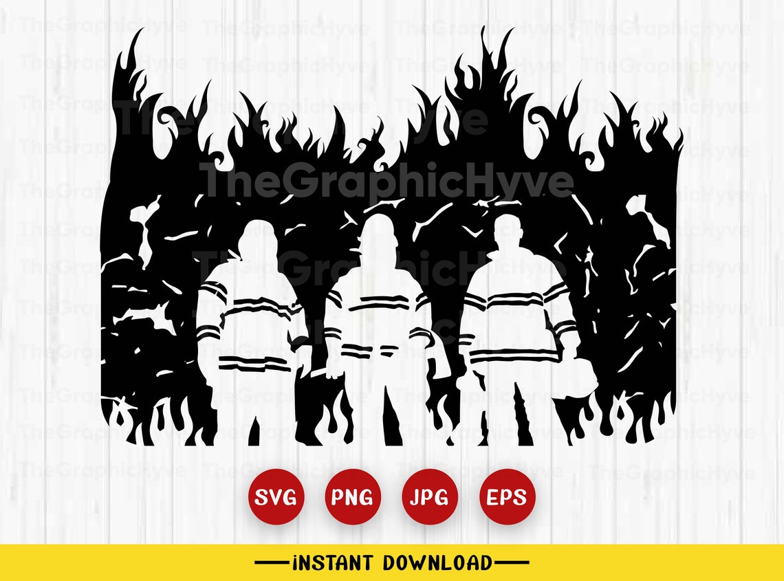 Fire Fighter Scene 3 Svg | Fire Fighter Svg | Fireman Svg | Rescueteam ...