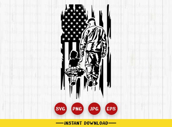 US Soldier Dad and Daughter Svg Military Dad Svg Veteran - Etsy