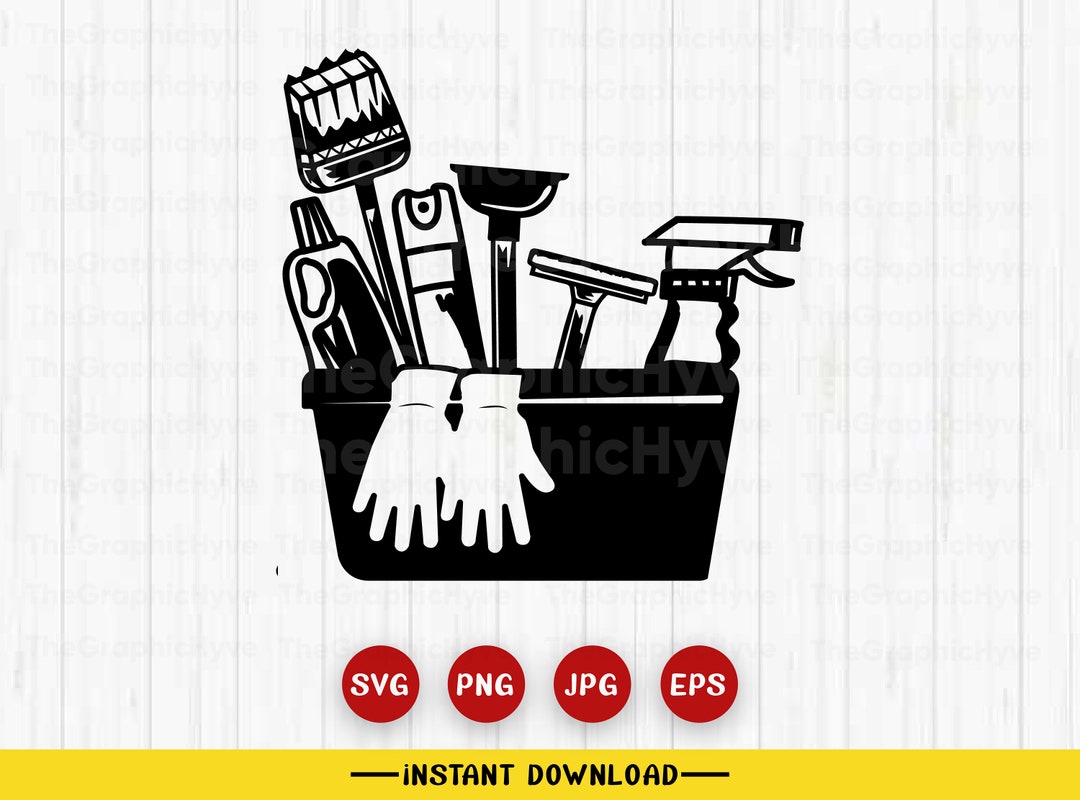 Cleaning Tools, Cleaning Svg, Cleaning Tools Svg, Cleaning Service Svg ...