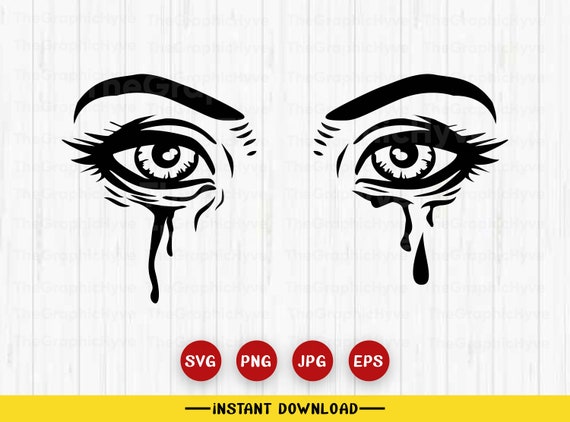 Crying Woman Face SVG Sad Girl SVG Depressed Lady SVG Eyes - Etsy