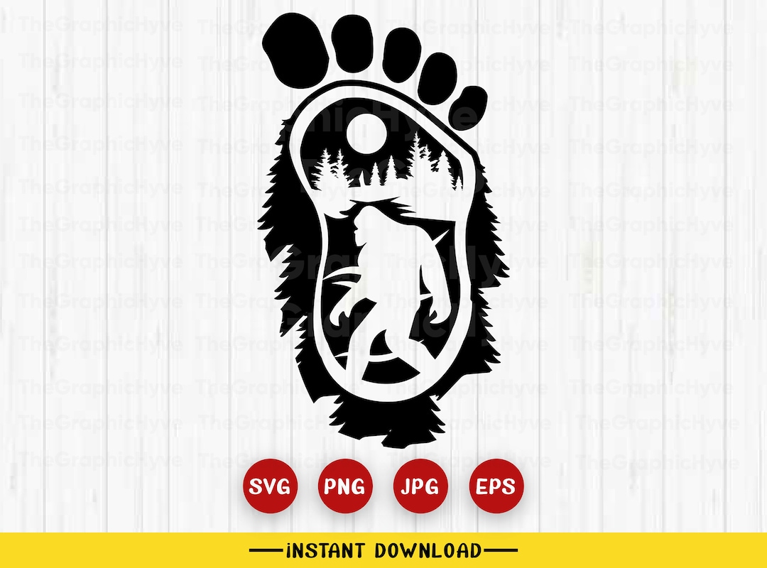 The Bigfoot SVG | Big Foot SVG | Wild Monster T-shirt Decal Sticker ...