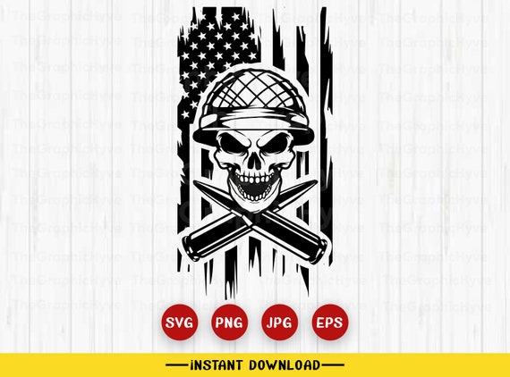 US Army Skull SVG Usa Veteran Skull Svg Us Military Veteran - Etsy