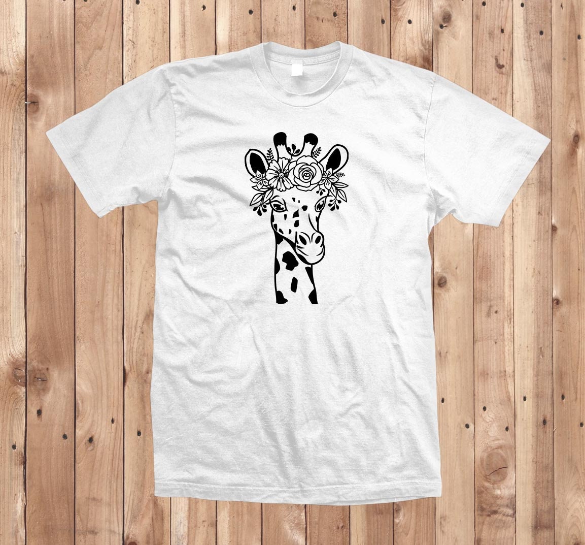 Giraffe Svg | Giraffe Flower Svg | Giraffe With Flower Crown Svg ...