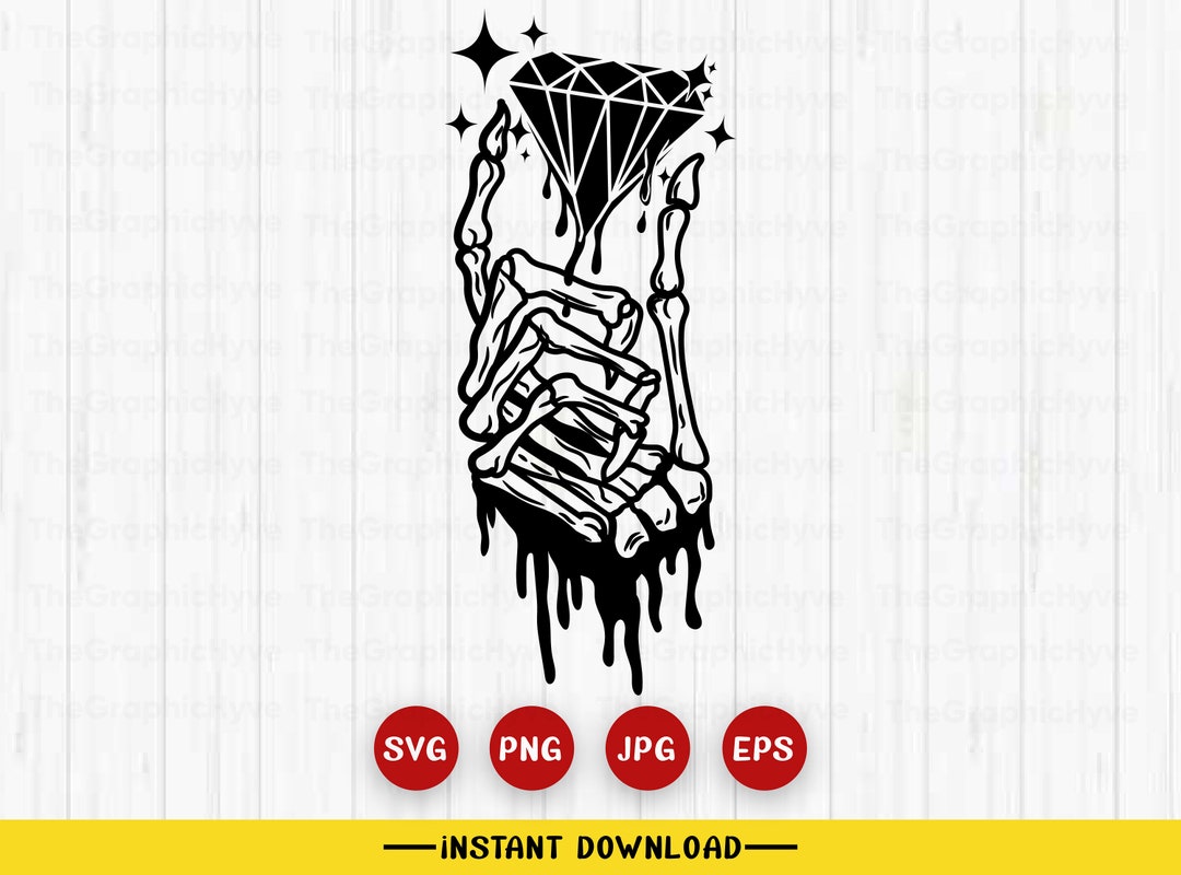 Dripping Diamond SVG File | Crystal SVG | Gemstone Decal T-shirt ...