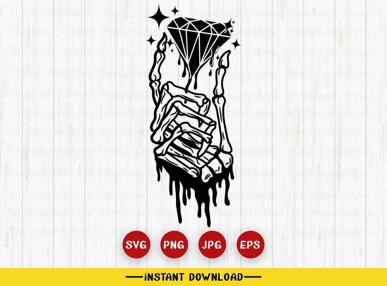 Dripping Diamond SVG File | Crystal SVG | Gemstone Decal T-shirt ...