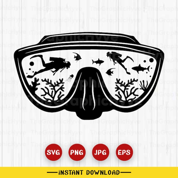 Scuba Mask Svg - Etsy