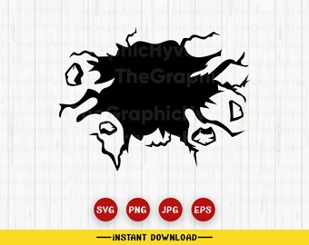 Hole Crack Svg - Etsy
