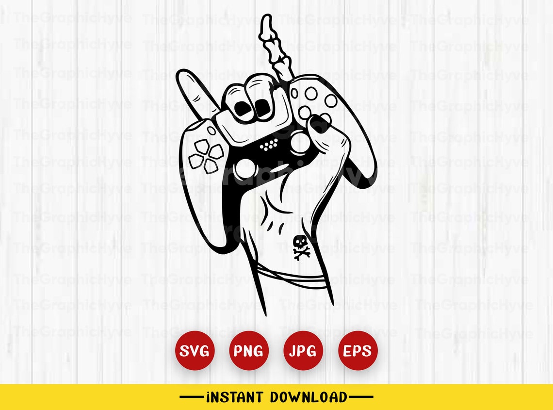 Gamer Hand Svg | Hand Holding Console Svg | Gamer Png | Gamer Player ...
