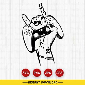 Gamer Hand Svg | Hand Holding Console Svg | Gamer Png | Gamer Player ...