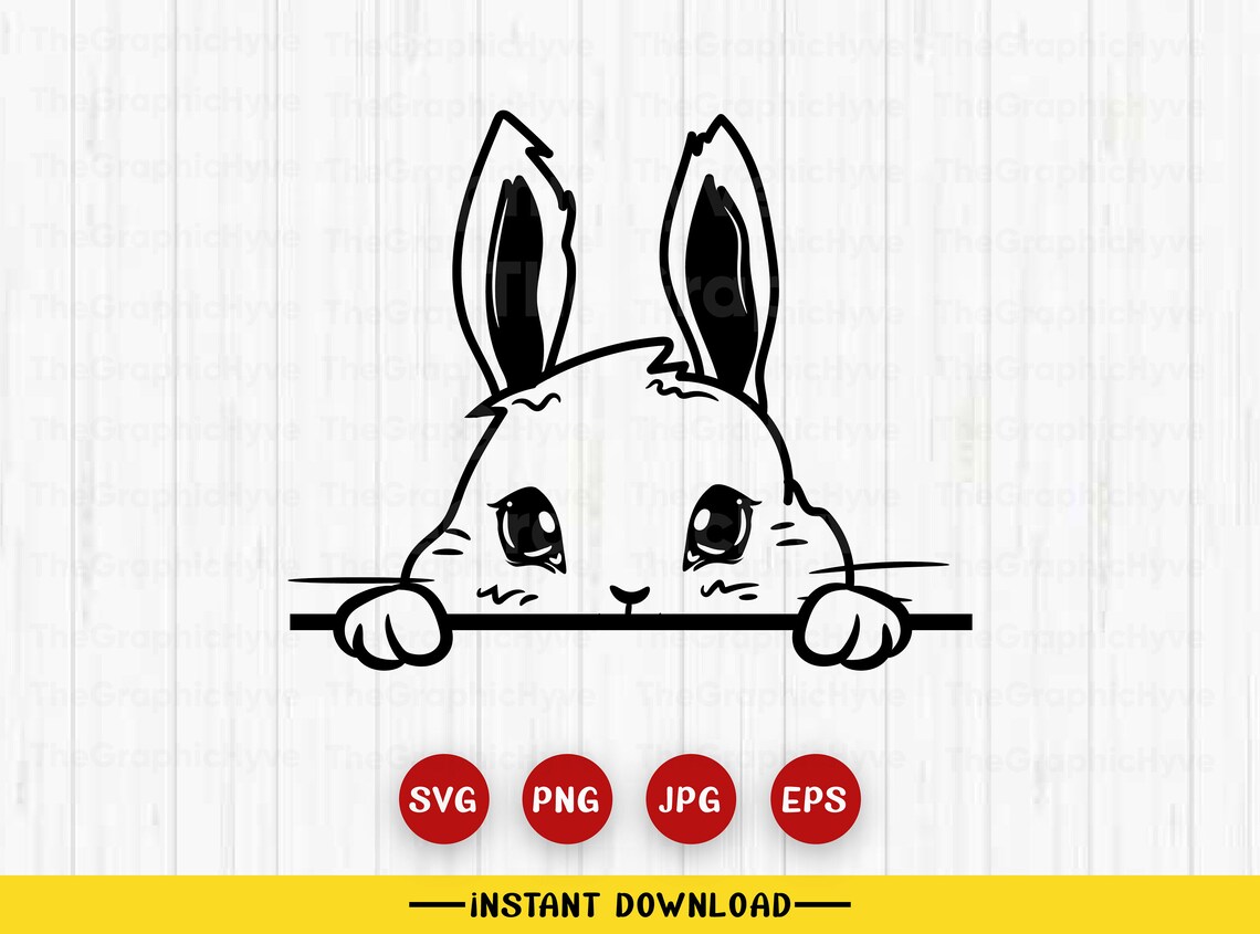 Peeking Bunny Svg Bunny Svg Peeking Animal Svg Rabbit - Etsy