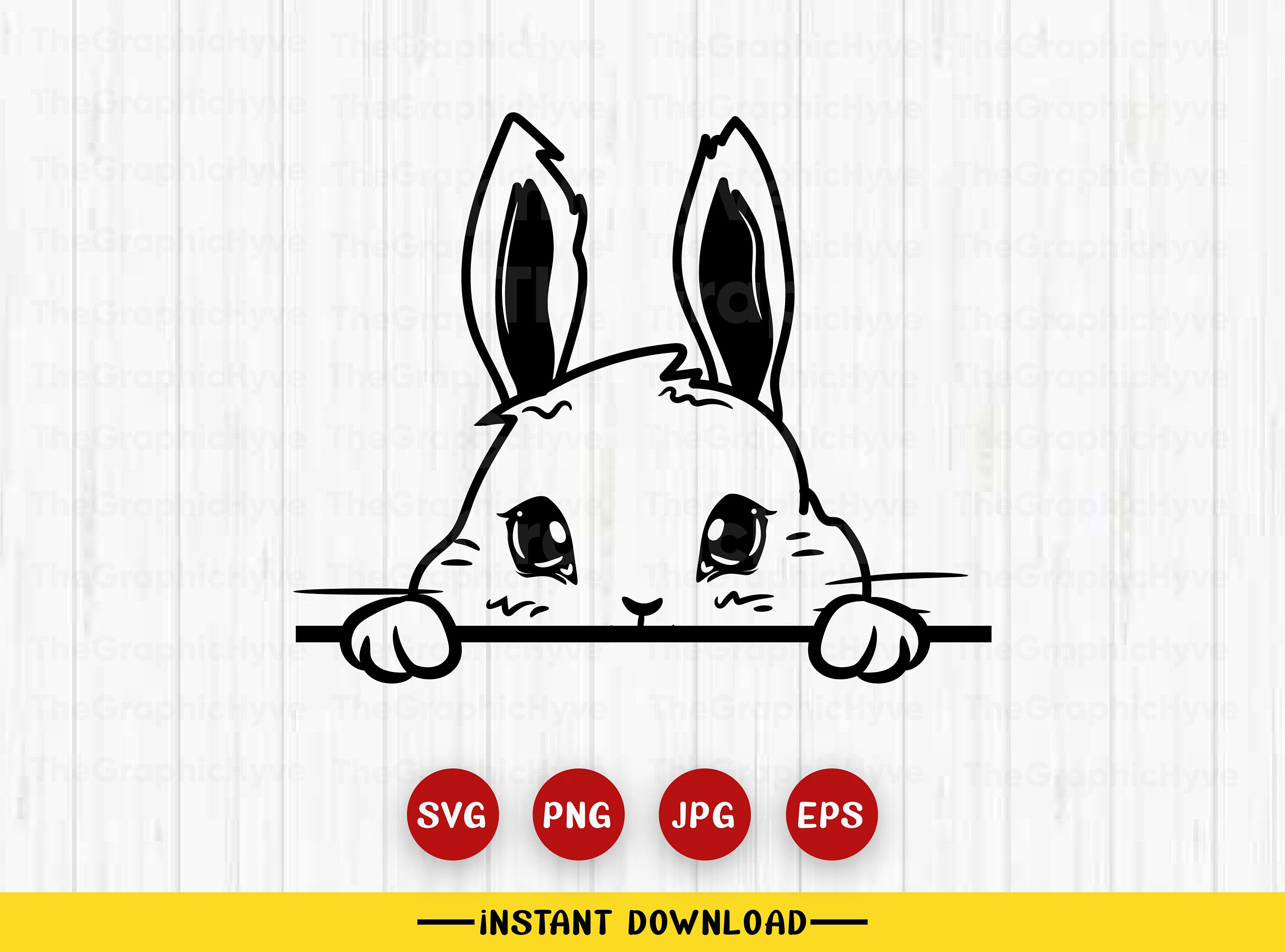 Peeking Bunny Svg Bunny Svg Peeking Animal Svg Rabbit - Etsy
