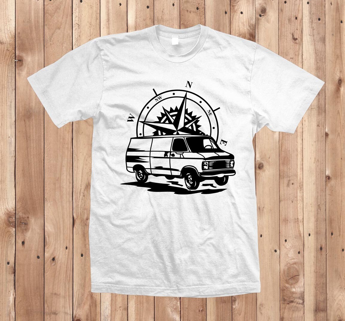 Outdoor Caravan With Compass Svg | Camping Van Svg | Camping Svg ...