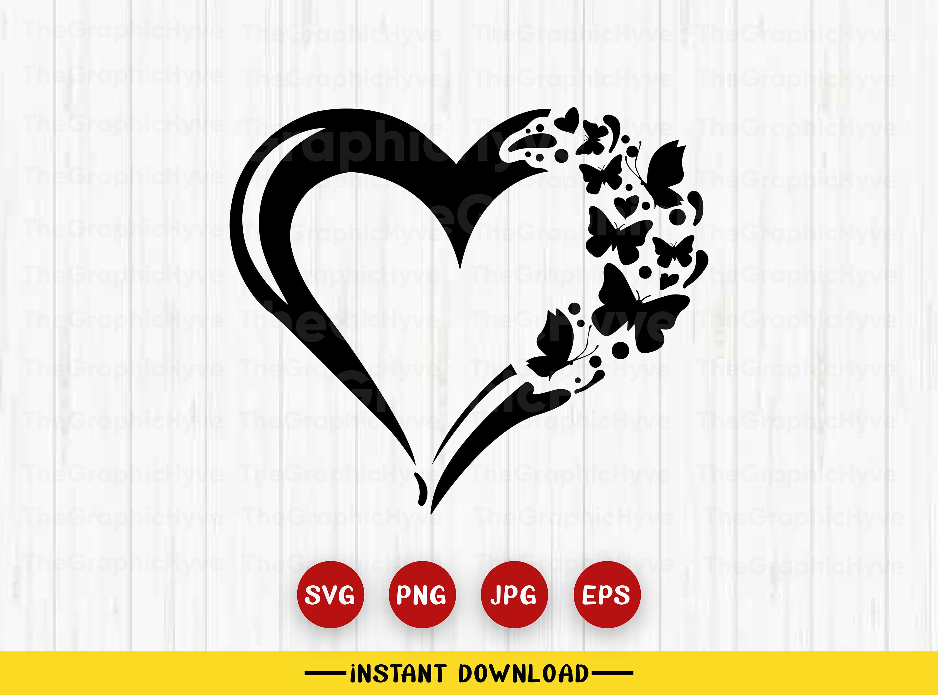 Butterfly Heart Svg | Heart Butterfly Svg | Butterfly Wings Svg ...