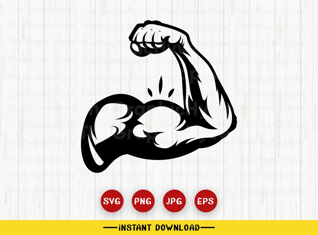 Biceps Svg File Muscle Svg, Biceps Muscle Svg, Fitness Svg, Gym Svg ...