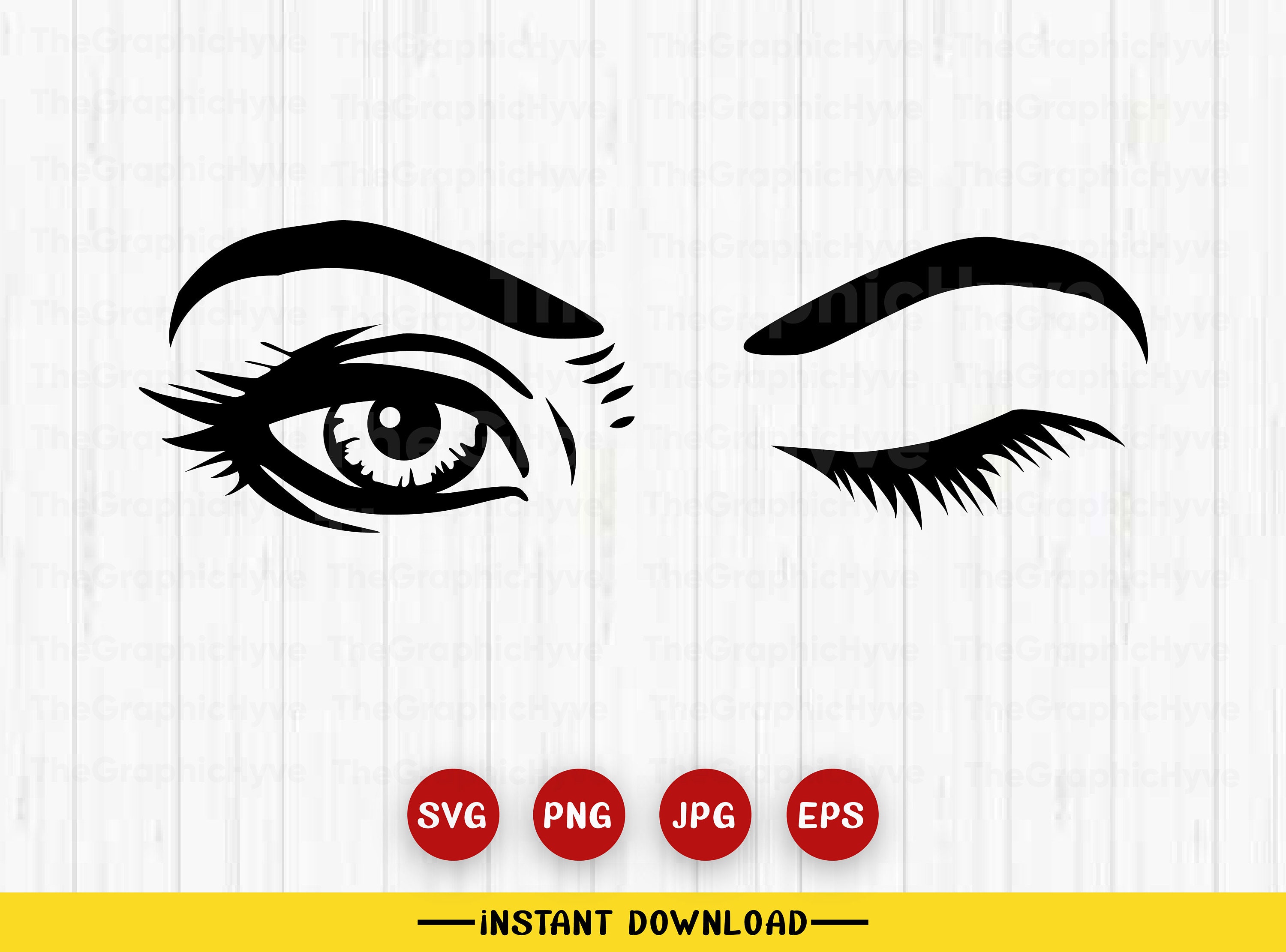 Girl Wink SVG | Sexy Lady SVG | Woman Winking SVG | Eyelashes Svg ...