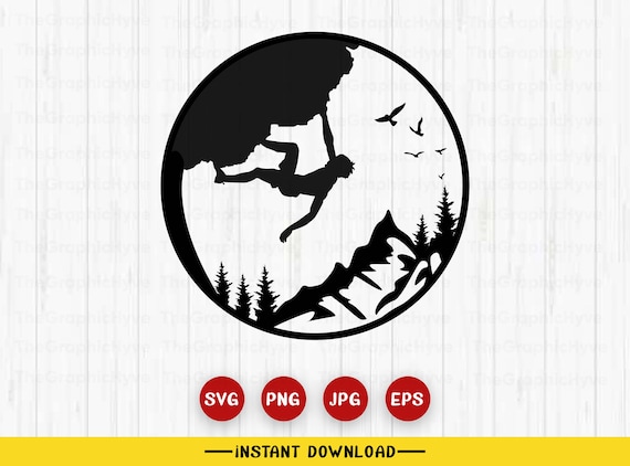 Rock Climbing SVG ROCK CLIMBING Vintage Style Mountain | Etsy