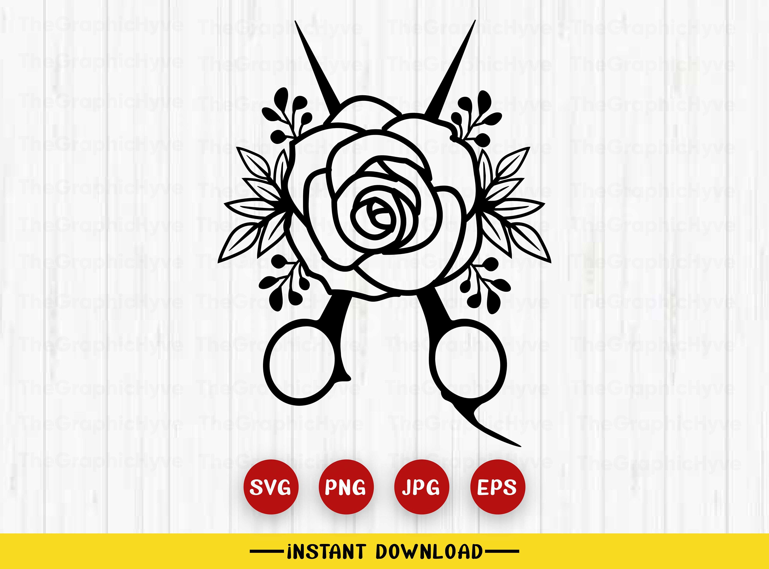 Hair Dresser SVG | Scissor Flowers | Hair Stylist Svg | Hair Dresser ...