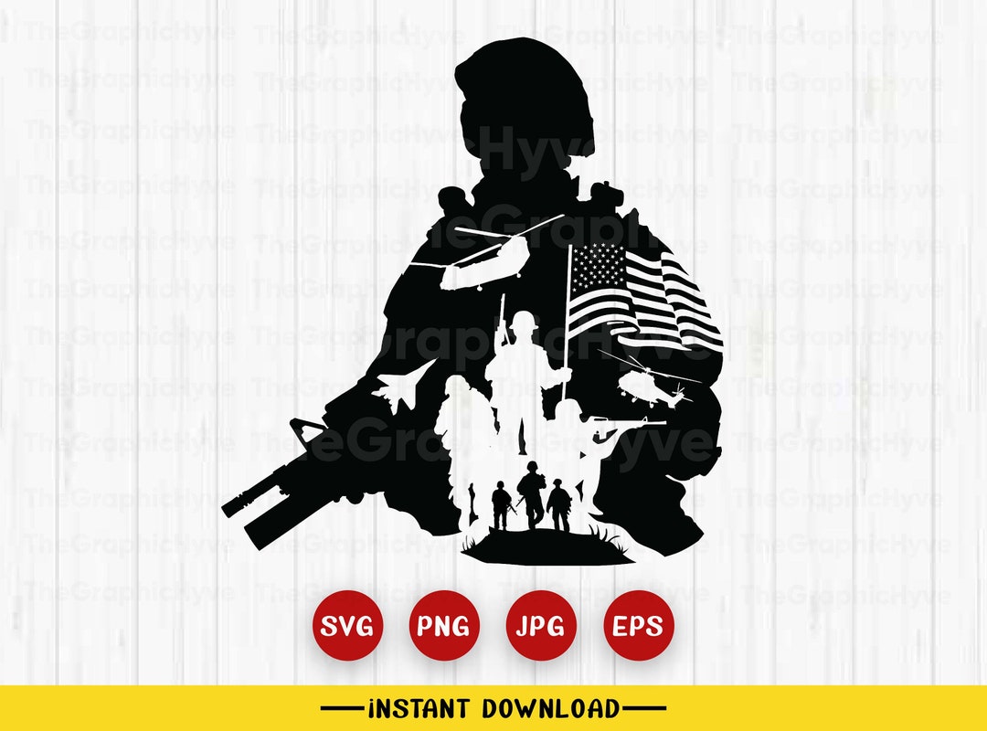 US Soldier SVG | American Troops Svg | United States Military Svg | War ...