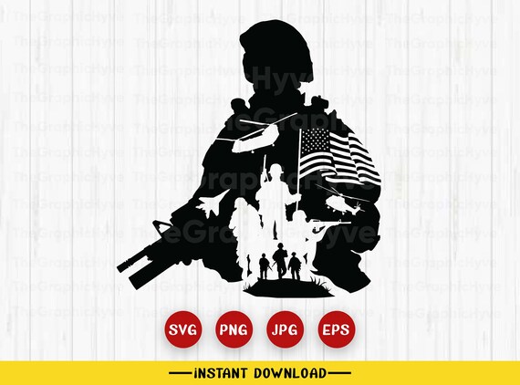 US Soldier SVG American Troops Svg United States Military - Etsy