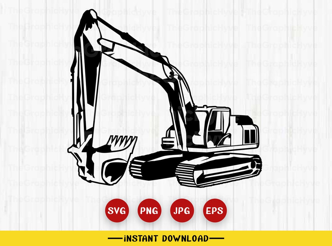 Excavator SVG | Heavy Equipment Svg| Construction Svg| Excavator ...