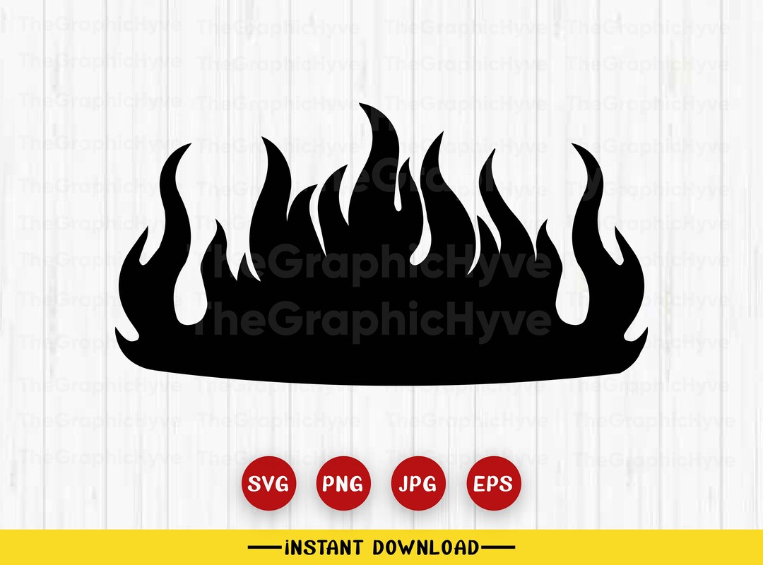 Fire Flames Svg File, Flames Svg, Flame Clipart, Flame Cutting Files ...