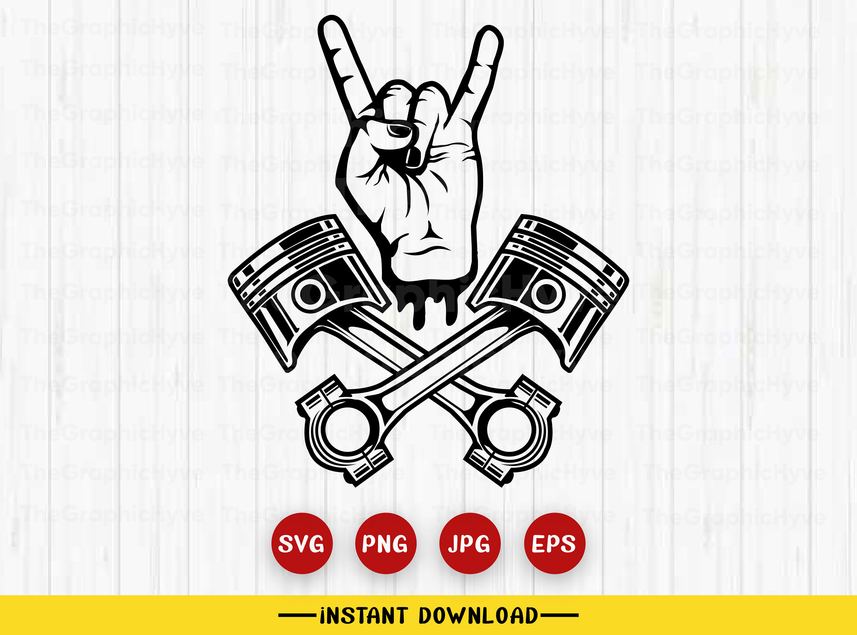 Rock and Roll Engine Piston SVG | American Flag Mechanic Piston SVG ...