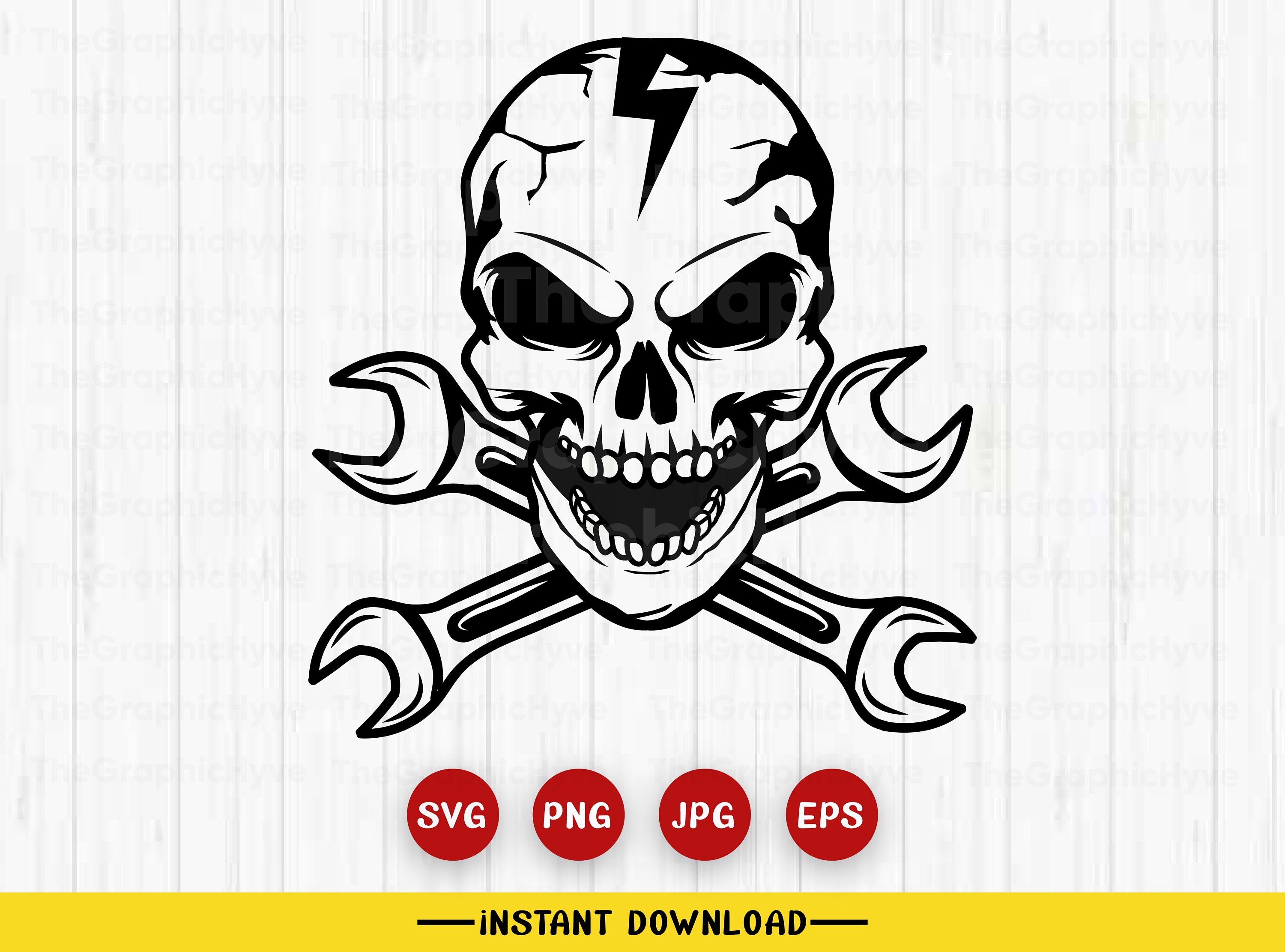 Skull Mechanic SVG 2 Mechanic Clipart Skilled Skull Svg Skull Mechanic ...