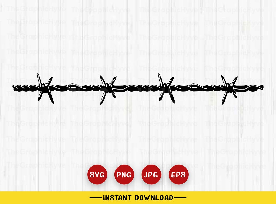 Barbed Wire SVG, Wire Fence SVG, Barbed Wire PNG, Barbed Wire Clipart ...