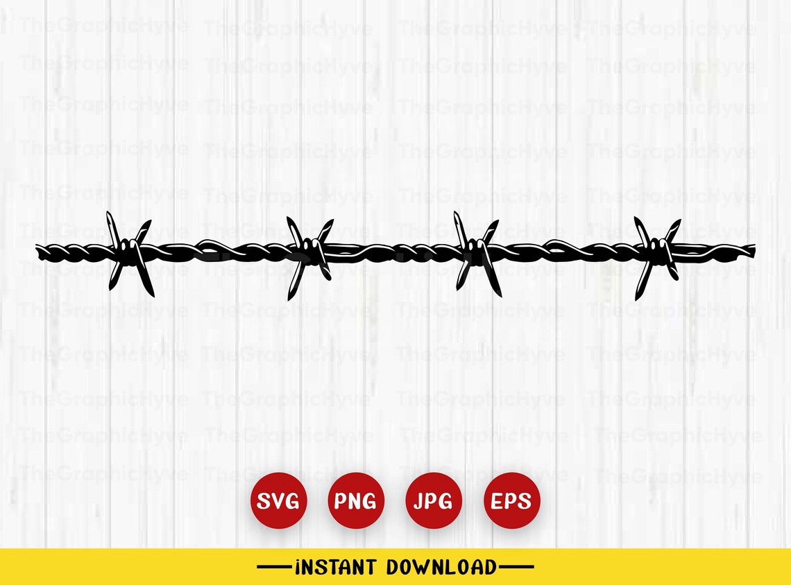 Barbed Wire SVG, Wire Fence SVG, Barbed Wire PNG, Barbed Wire Clipart ...