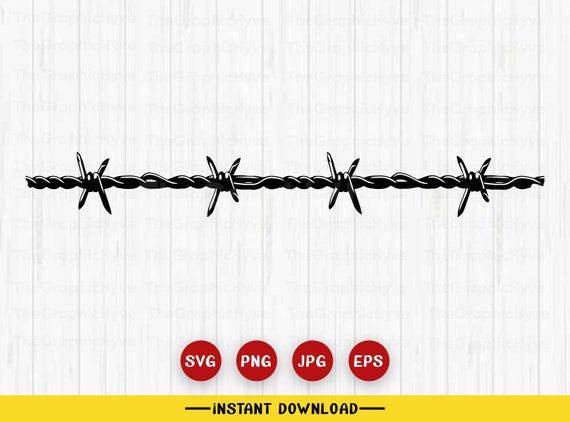 Barbed Wire SVG Wire Fence SVG Barbed Wire PNG Barbed Wire - Etsy