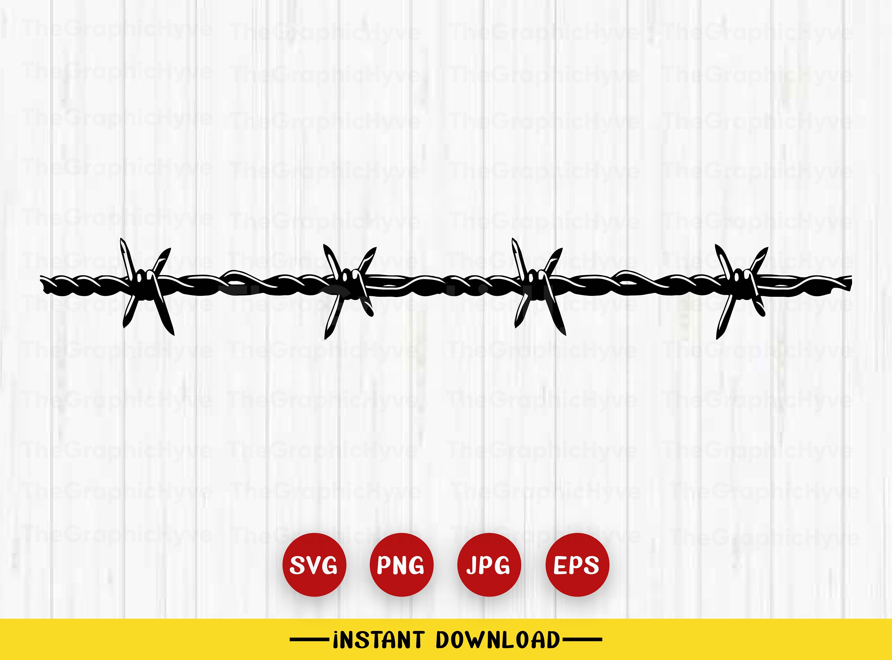 Barbed Wire SVG, Wire Fence SVG, Barbed Wire PNG, Barbed Wire Clipart ...