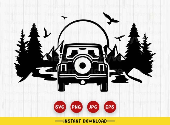 Offroad Scene SVG Suv Svg Adventure off Road Landmark - Etsy