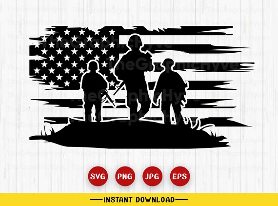 USA Flag Military Svg Military Svg Veteran Soldier Svg - Etsy