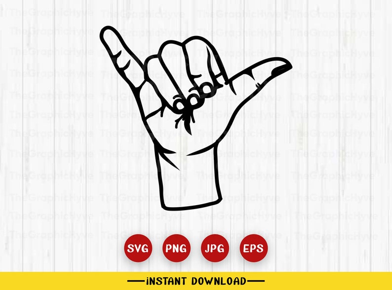Shaka Hand Sign Svg | Shaka Svg | Hand Sign Svg | Hang Loose Svg ...