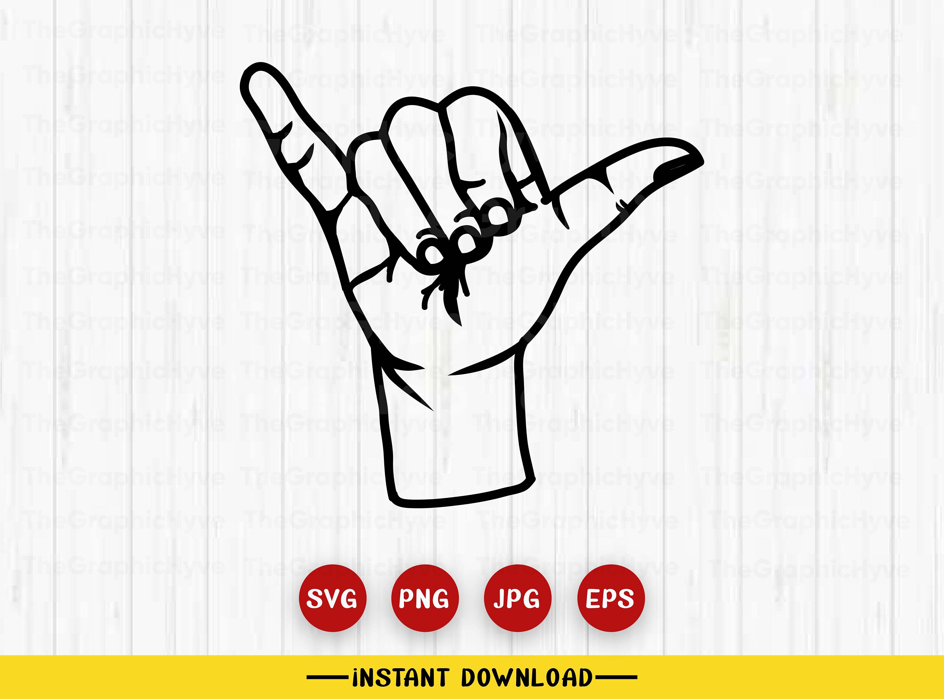 Shaka Hand Sign Svg | Shaka Svg | Hand Sign Svg | Hang Loose Svg ...