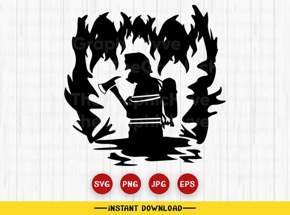 The Fire Fighter Svg Fire Fighter Svg Fireman Svg Rescue - Etsy