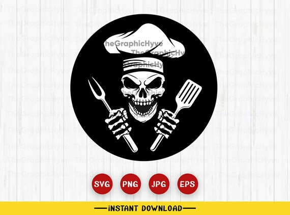 Chef Skull SVG Master Chef Svg Chef Svg Chef Skull - Etsy