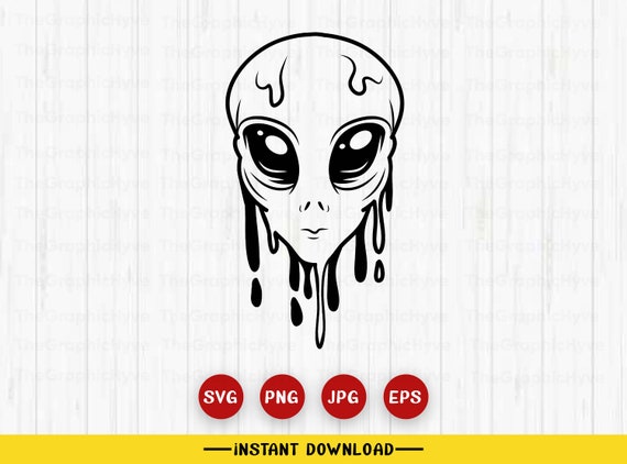 Dripping Alien SVG Alien SVG Alien T-shirt Sticker | Etsy