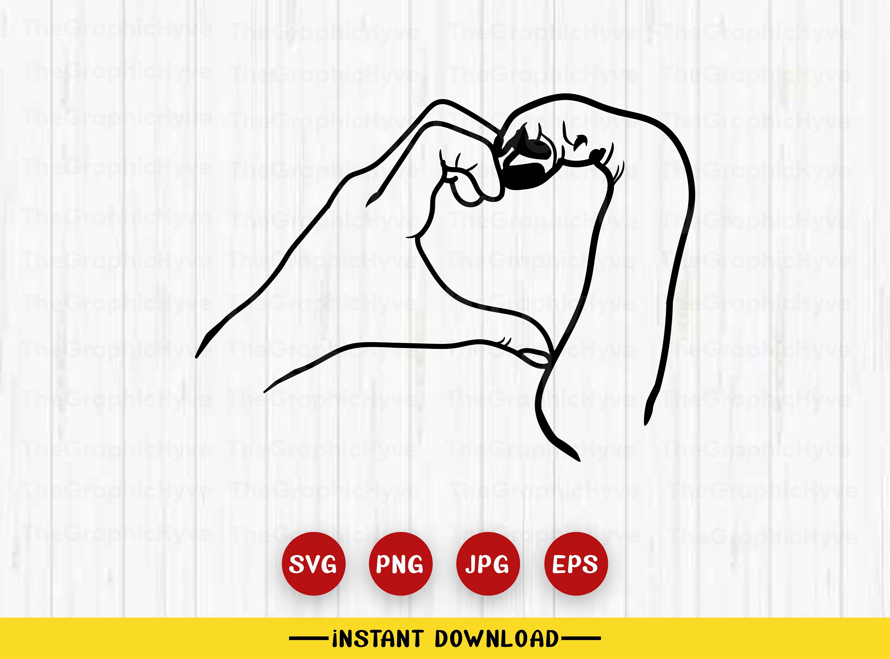 Paw and Hand Heart Shape SVG PNG, Paw Love SVG, Valentine Pet Svg, Dog ...