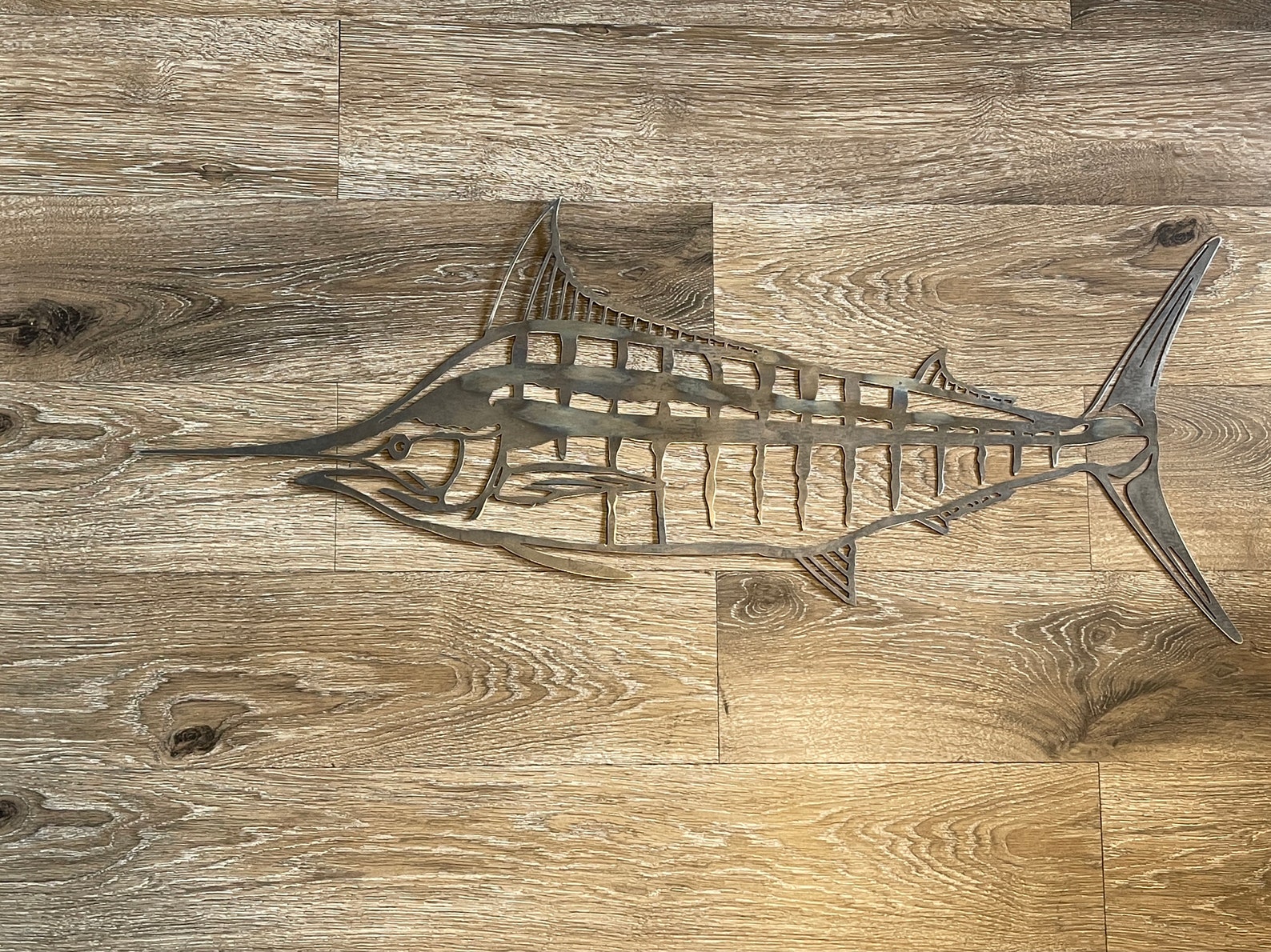 Marlin Metal Wall Decor, Metal Wall Art, Minimalist Design, Nautical ...