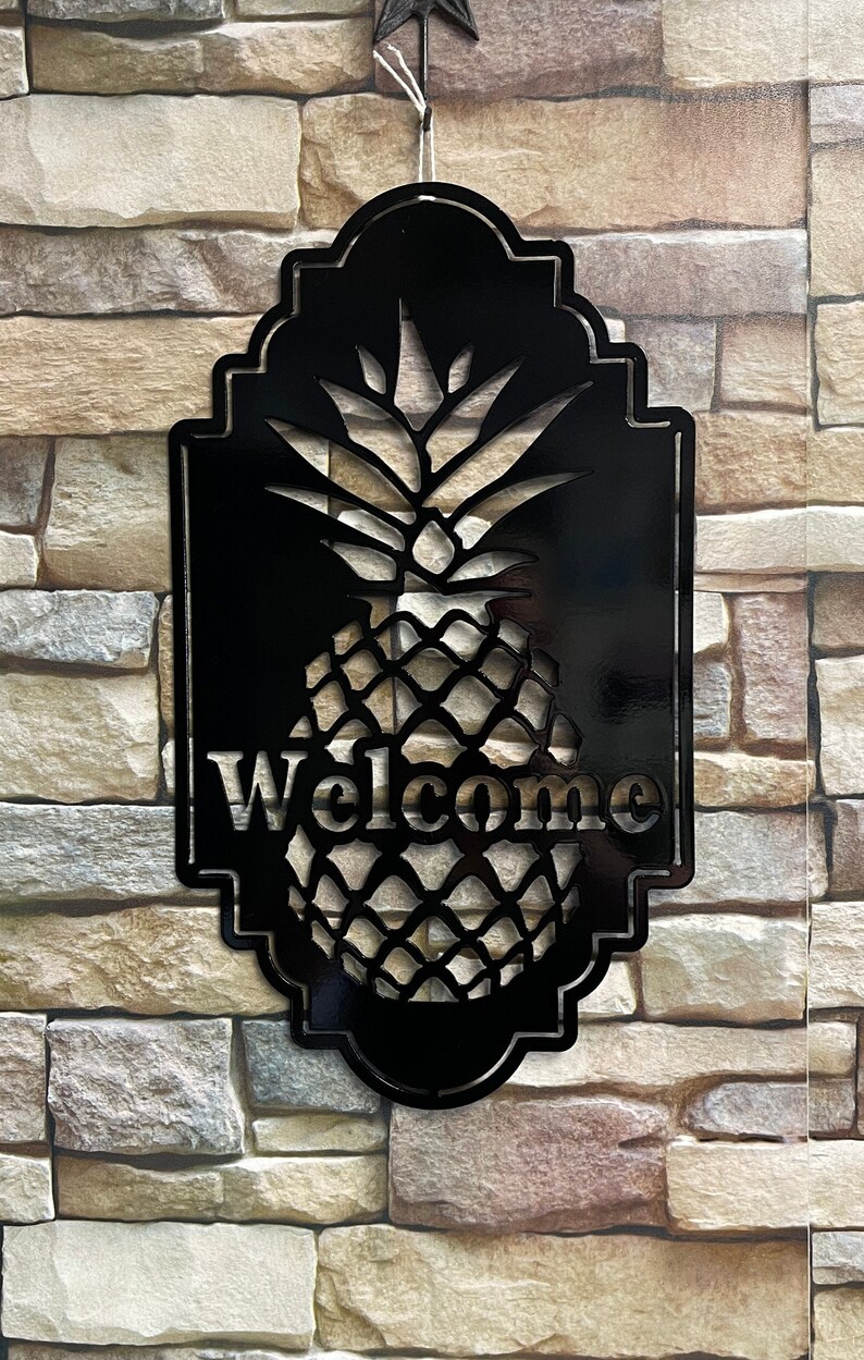 Pineapple With Customization, Pineapple Welcome Sign, Pineapple Door ...