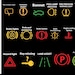 60 Car Dashboard Icons Svg:eg. Error Message, Check Engine, Fault ...