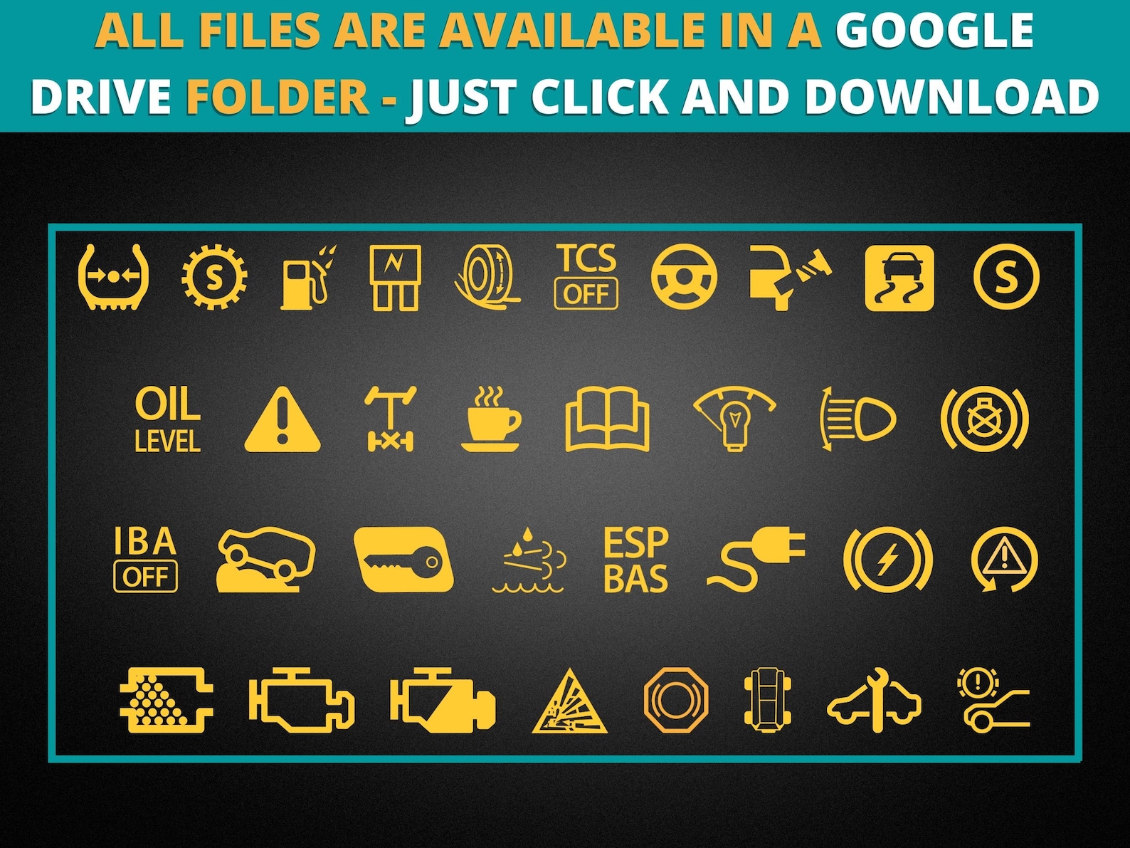 75 High-quality Car Common Dashboard Warning Icons: Dashboard Symbols ...
