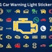 31 Car Warning Light Sticker Icons - Digital Decal Bundle for Cricut ...