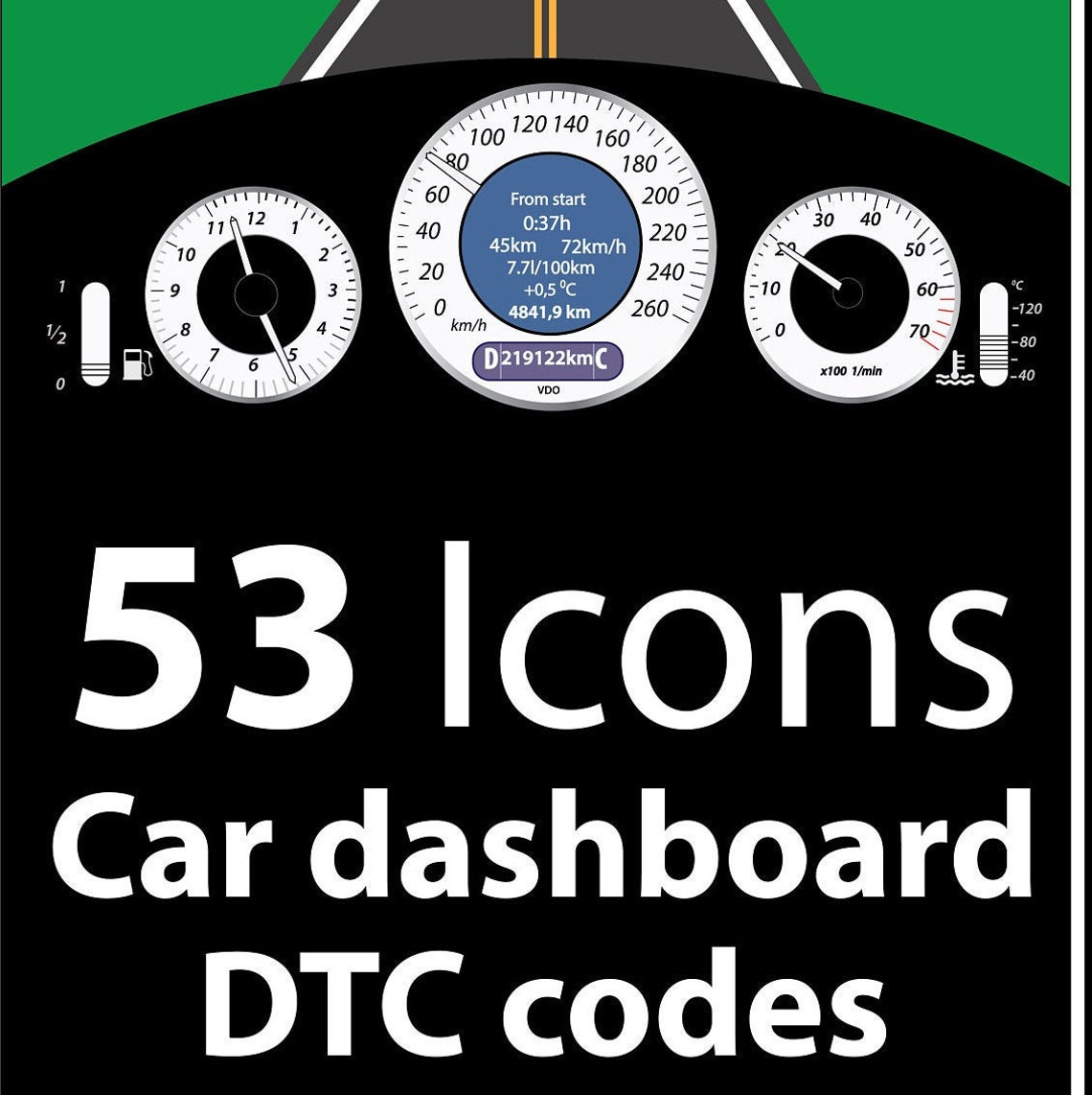 53 Car dashboard dtc codes error message check engine | Etsy