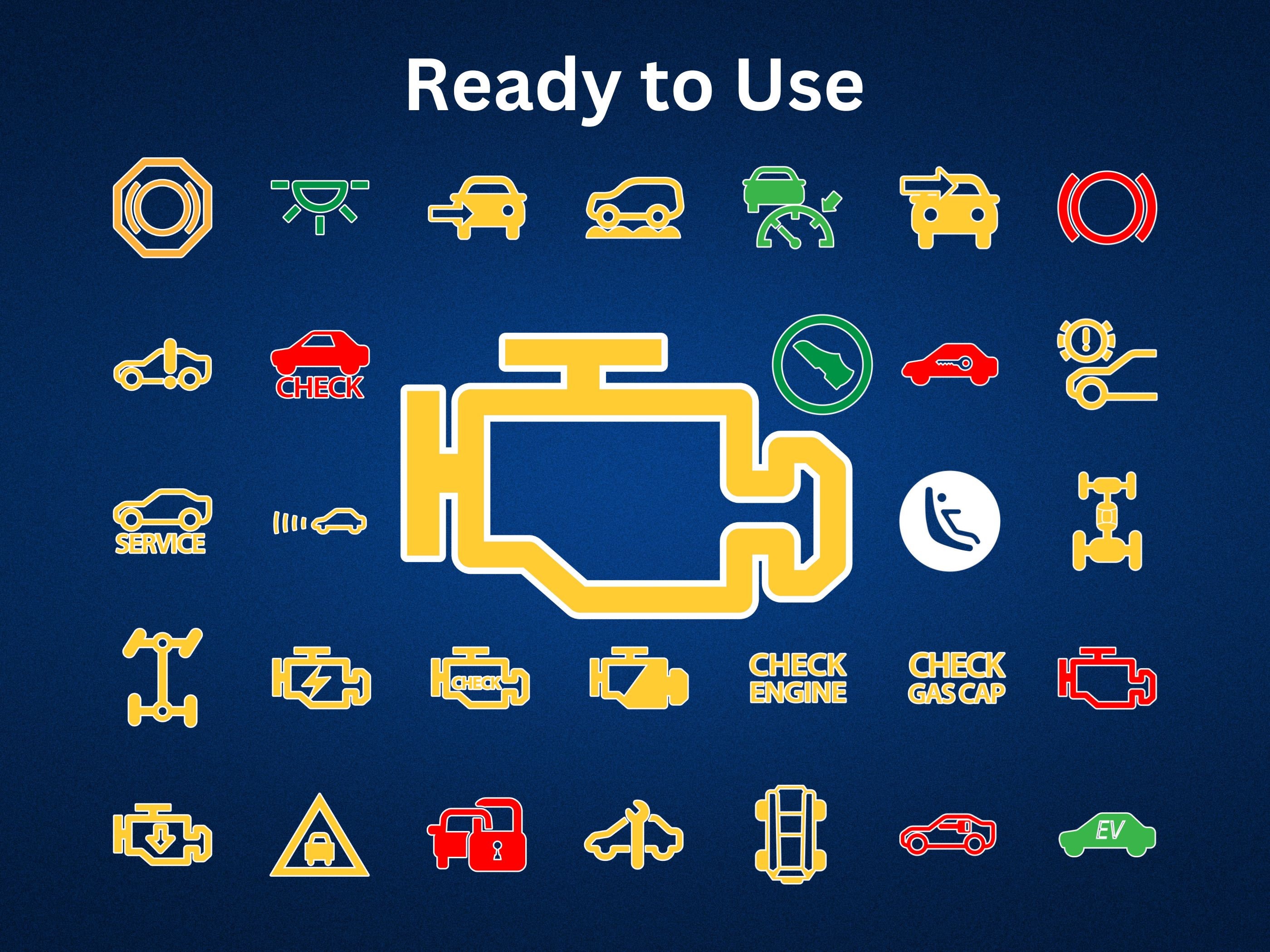 31 Car Maintenance Signs Stickers-svg, PNG, JPG File Format-instant ...