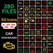 Bundle of 280 Icons - Vehicle Warning Light Icons Bundle - Engine, Oil ...